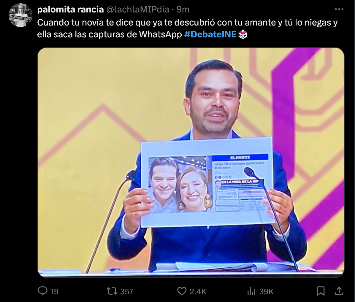 Los mejores ‘memes’ del Debate Presidencial 2024